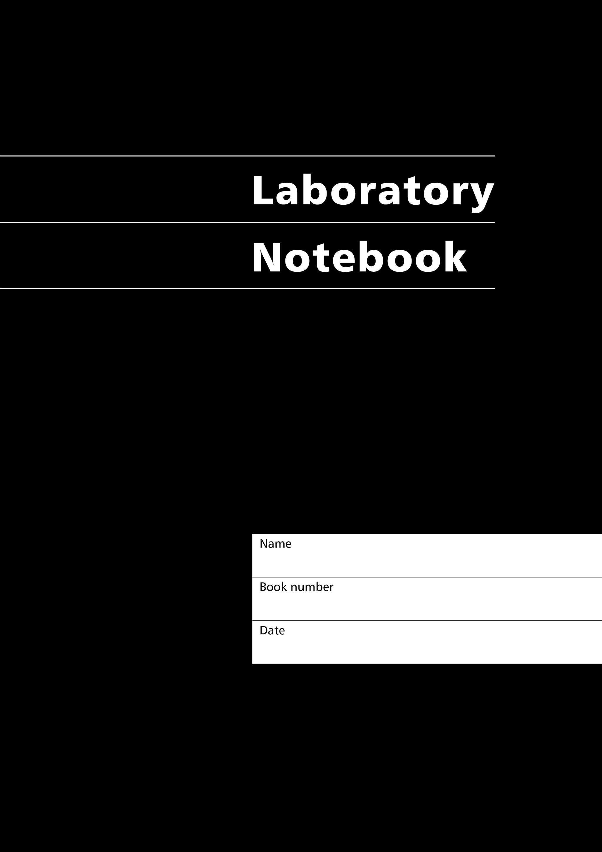 Mitchells Laboratory Notebooks: code A01, A4 hardback GLP lab notebook