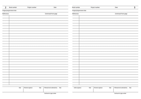 Mitchells Laboratory Notebooks: code A01, A4 hardback GLP lab notebook